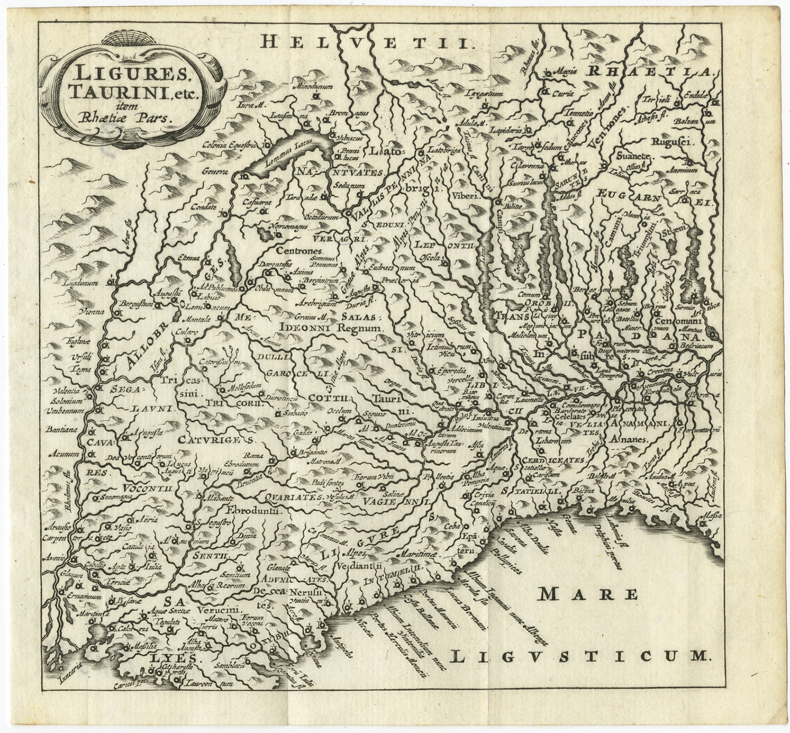 Ligures, Taurini, etc. - Bertius (1685)
