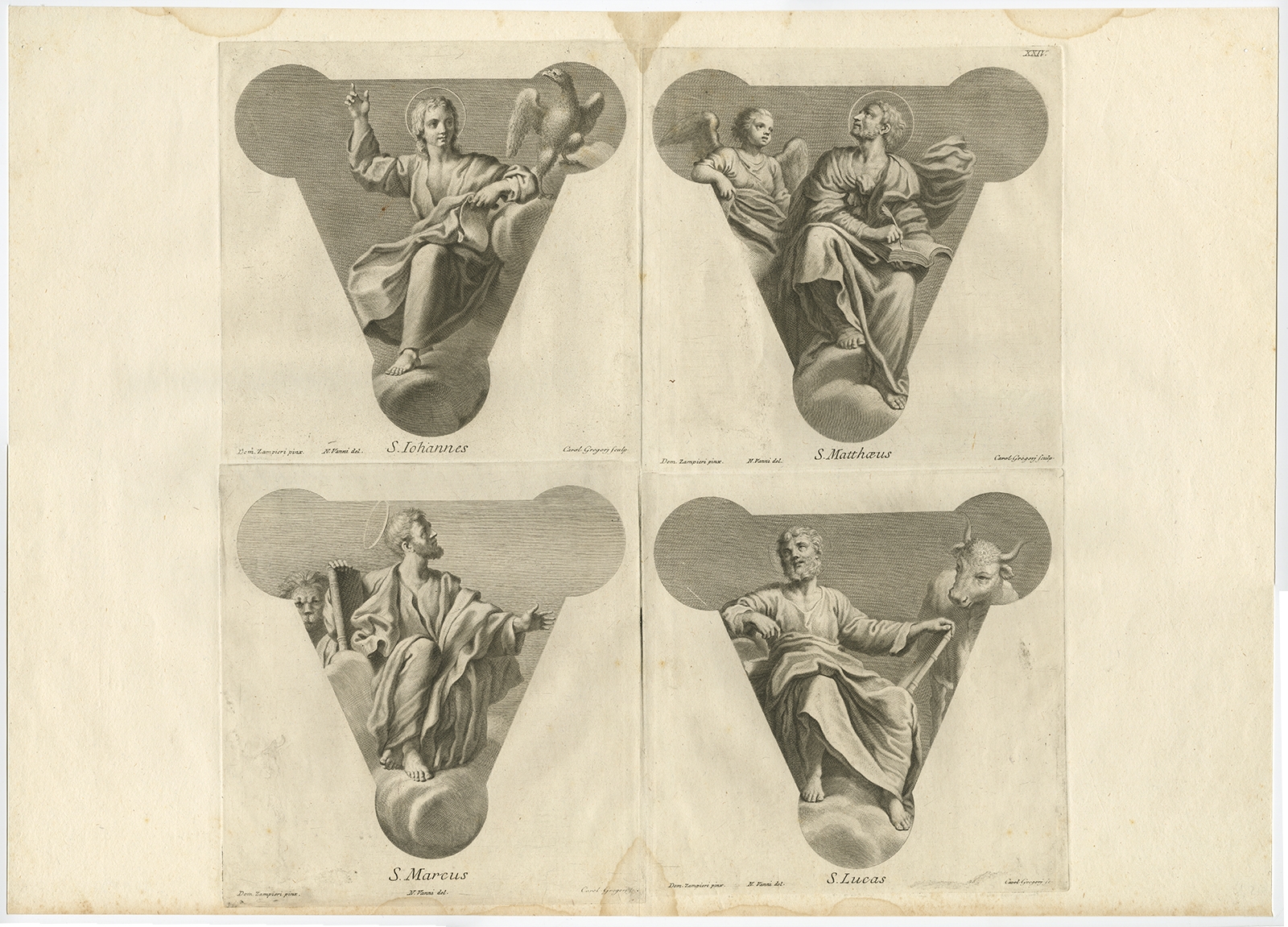 S. Johannes - S. Matthaeus - S. Marcus - S. Lucas. - Gregory (1762)