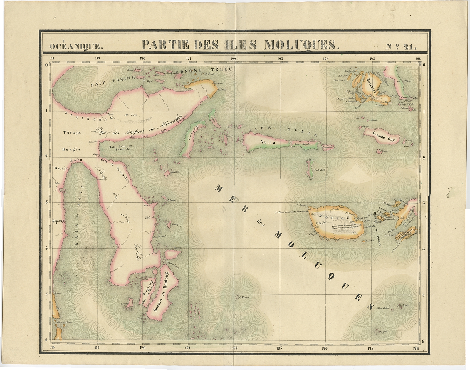 No. 21 Partie des Iles Moluques - Vandermaelen (c.1825)