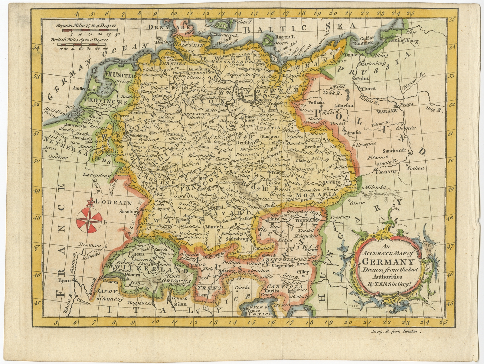 An Accurate Map of Germany - Kitchin (c.1770)