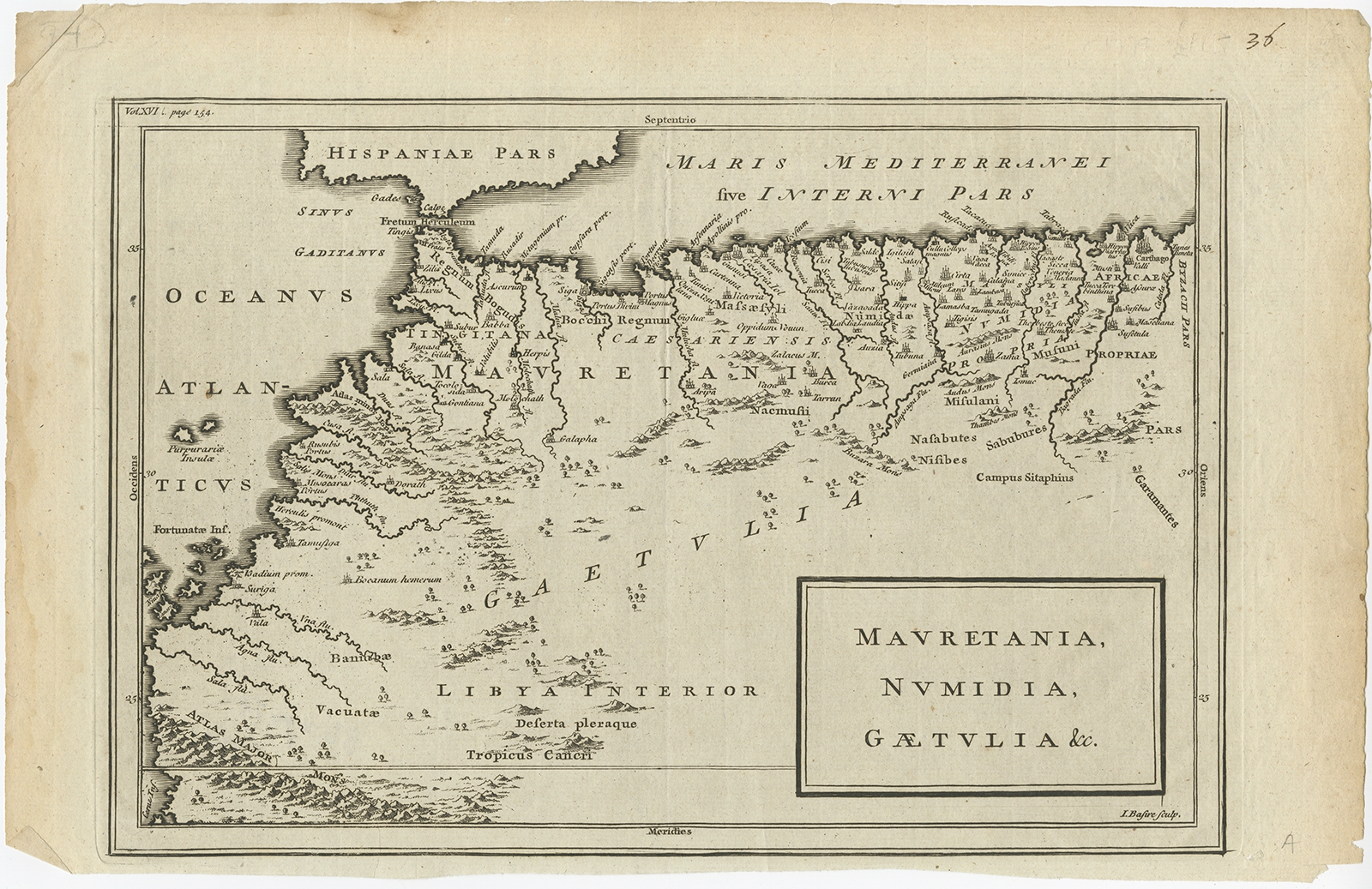 Mauretania, Numidia, Gaetulia - Basire (c.1750)