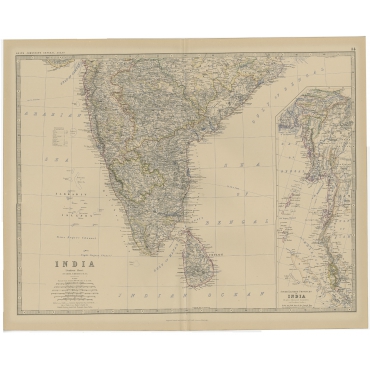 Antique Maps of India and Ceylon - Buy maps of Asia | Map Store - Maps & Prints