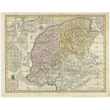 Antique Maps of Friesland - Buy maps of Holland | Map Store (2) - Maps ...